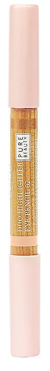 Astra Make-Up. Хайлайтер Pure beauty Duo highlighter 2 в 1, 02 темно ...