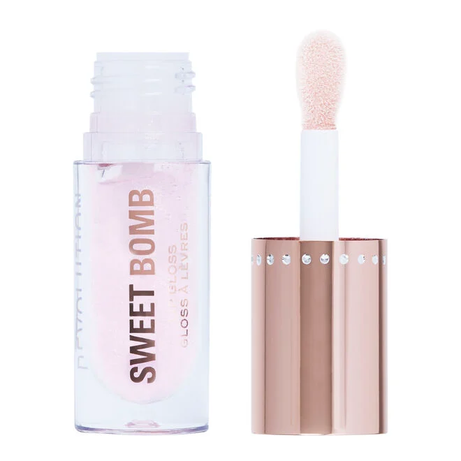 Makeup Revolution. Y2K Baby Sweet Bomb Lip Gloss Candyfloss Pink Glitter 4.5