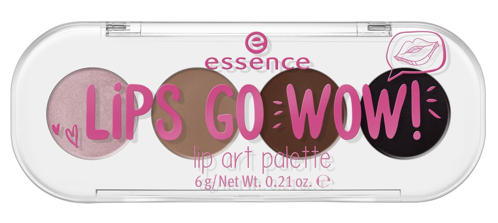 essence. Палетка губных помад 4в1 lips go wow! lip art palette ...